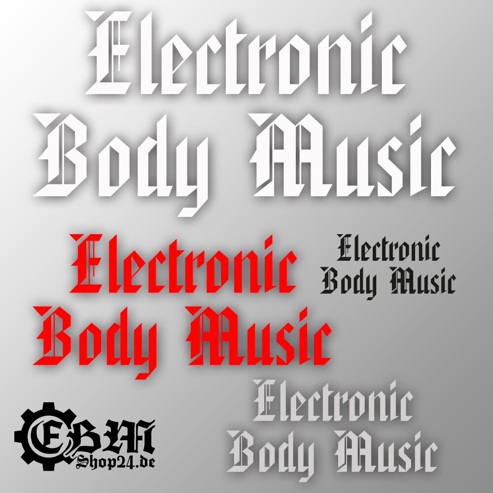 EBM - Three Symbols - Aufkleber, 12,00